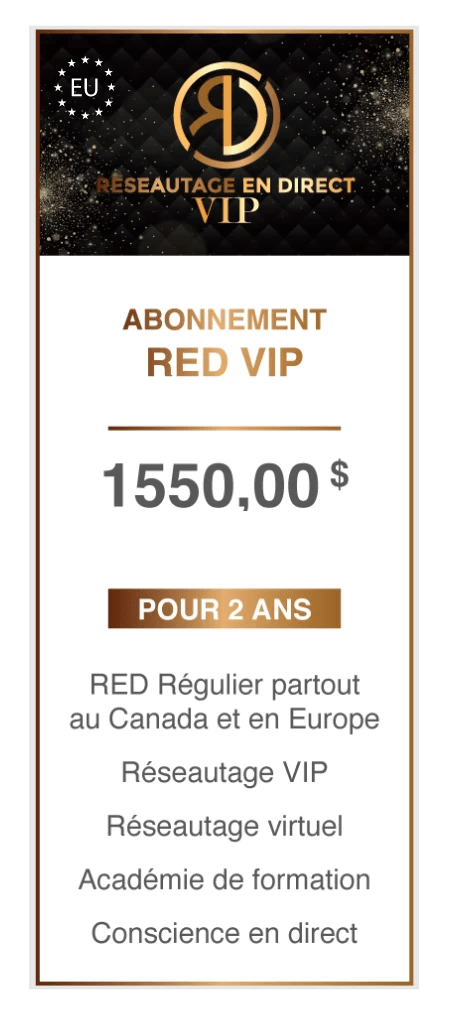 RED VIP | Réseautage en direct