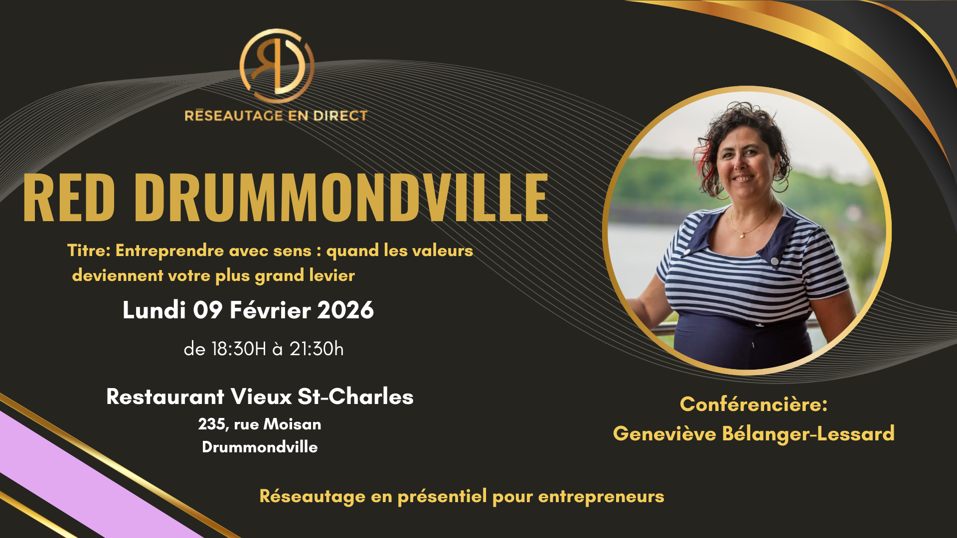 RED DRUMMONDVILLE - Réservez-ici! - Réseautage en direct