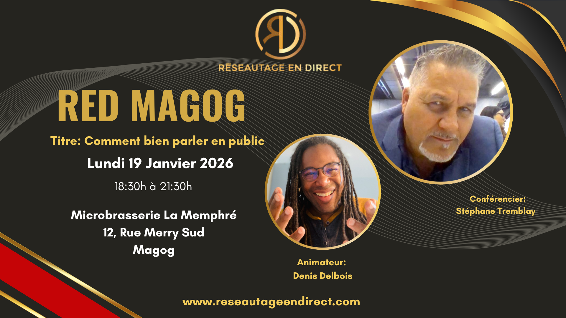 RED MAGOG - Réserve Ici - Réseautage en direct